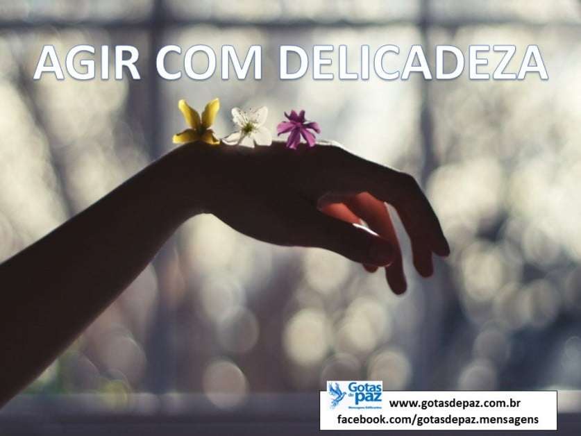 AGIR COM DELICADEZA - Gotas de PazGotas de Paz
