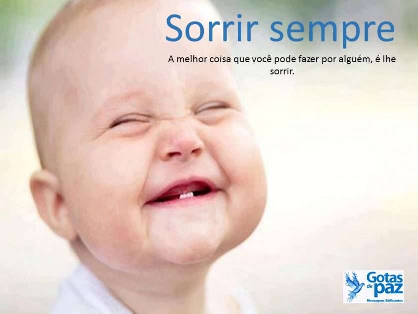 Sorrir sempre - Gotas de PazGotas de Paz