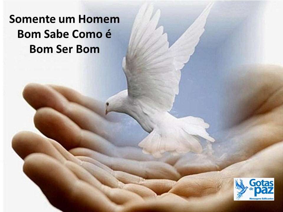 Somente um Homem Bom Sabe Como é Bom Ser Bom - Gotas de PazGotas de Paz